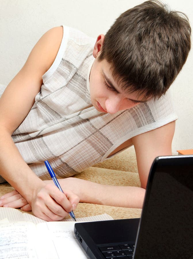 Student doing Homework stock image. Image of prepare - 118394913