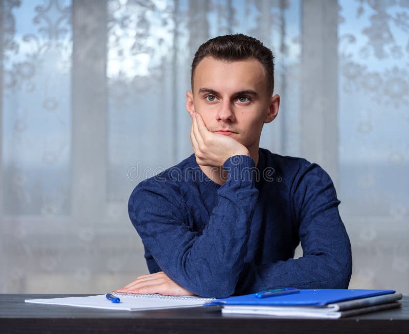 Student doing homework stock photo. Image of exam, homework - 107274982