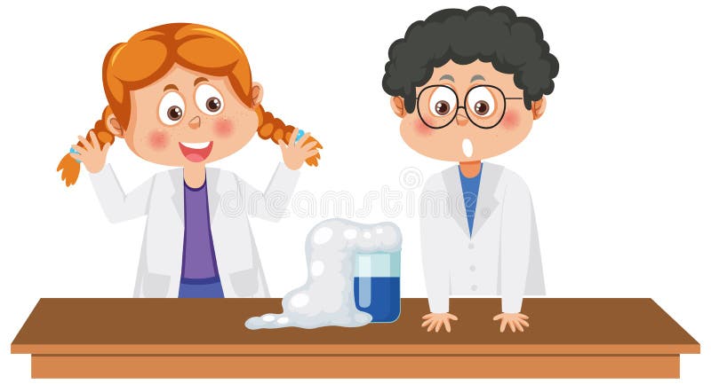 Student Doing Science Experiment Stock Vector - Illustration of cartoon ...