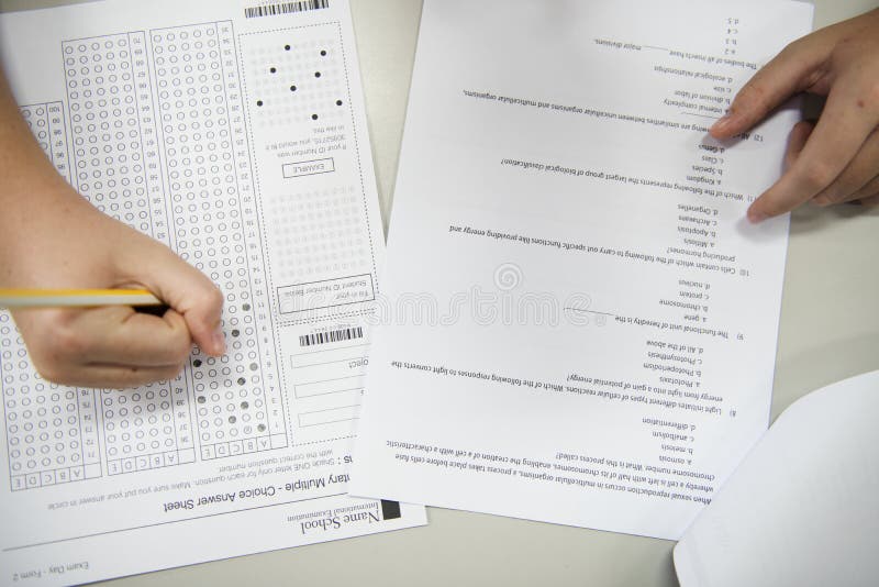 Student Doing the Test Exam Stock Image - Image of knowledge, test ...