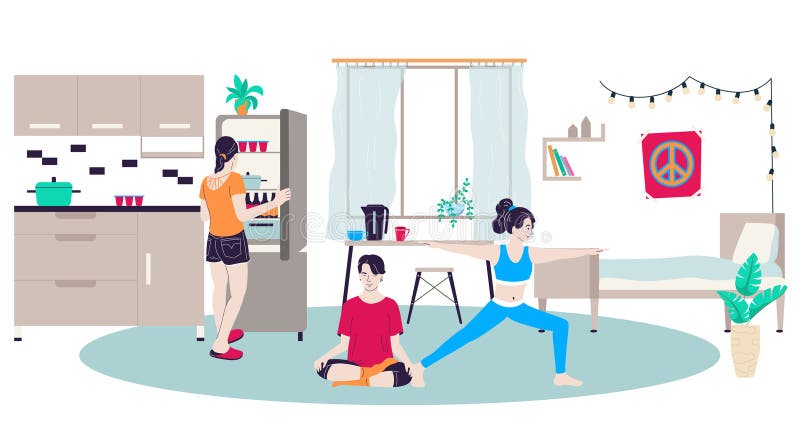 Student Dormitory Concept stock vector. Illustration of learning ...