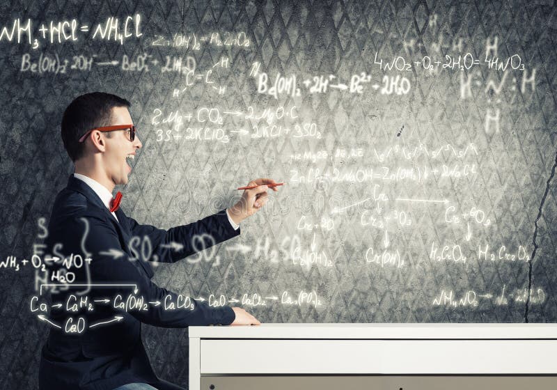 Student Drawing Science Formulas Stock Image - Image of college, pencil ...