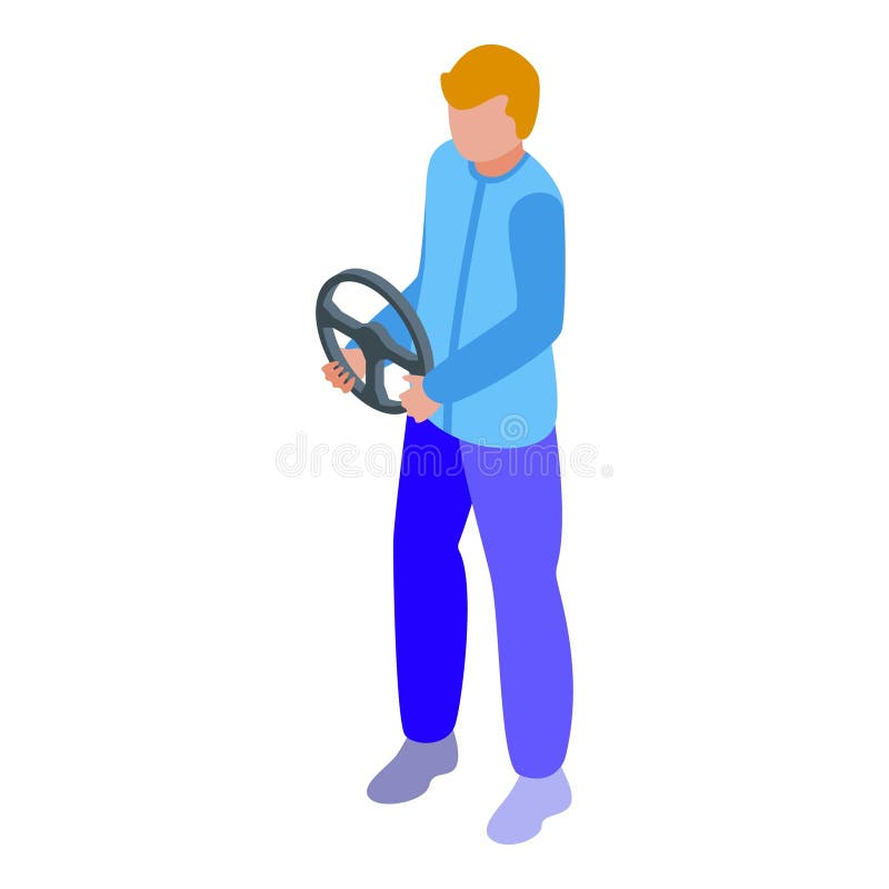 Student Driver Icon Isometric Vector. Trucker Man Stock Vector ...