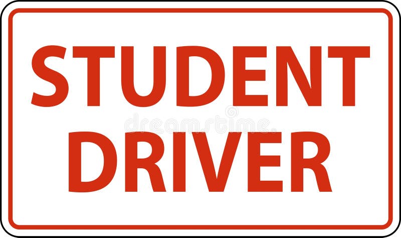 Student Driver Magnetic Car Sign, Student Driver Stock Vector ...