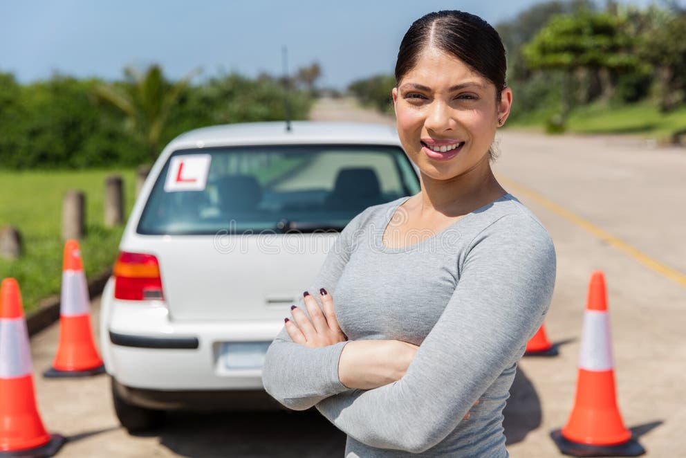 Student Driver Testing Ground Stock Image - Image of automobile ...
