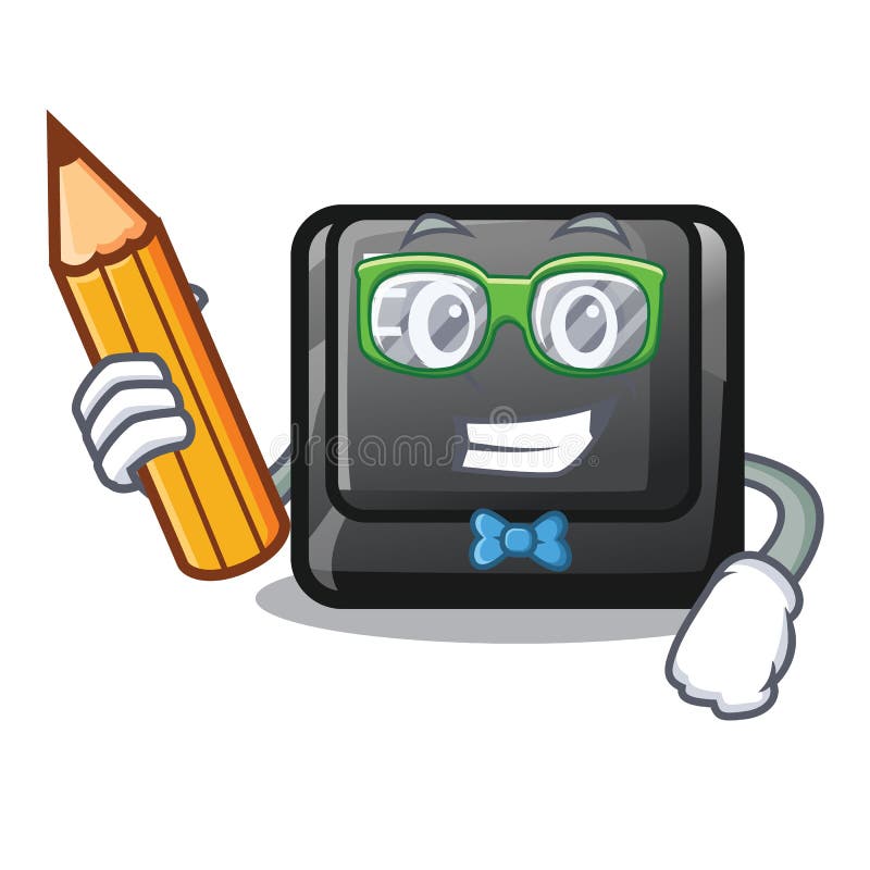 Student E Button Attached To Cartoon Keyboard Stock Vector ...