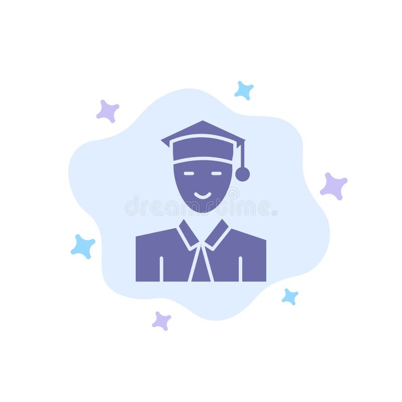 Student, Education, Graduate, Learning Blue Icon on Abstract Cloud ...