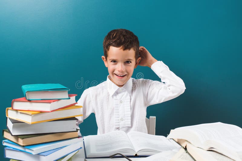 Student at Elementary School Thinking about Problem Solving Stock Image ...
