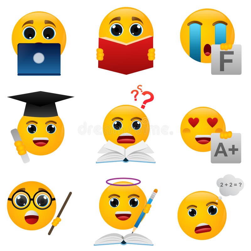 Student Emoji Vector Illustration Design Stock Illustration ...