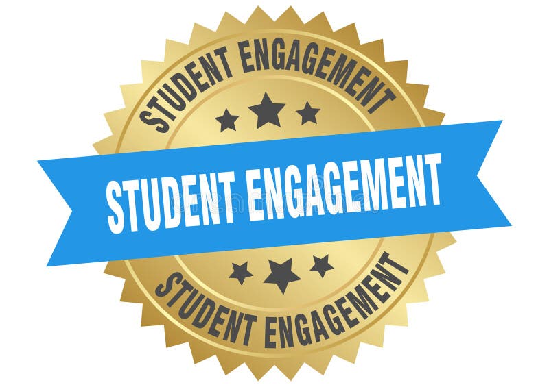 Student Engagement. Student Engagement Round Blue and Gold Label ...