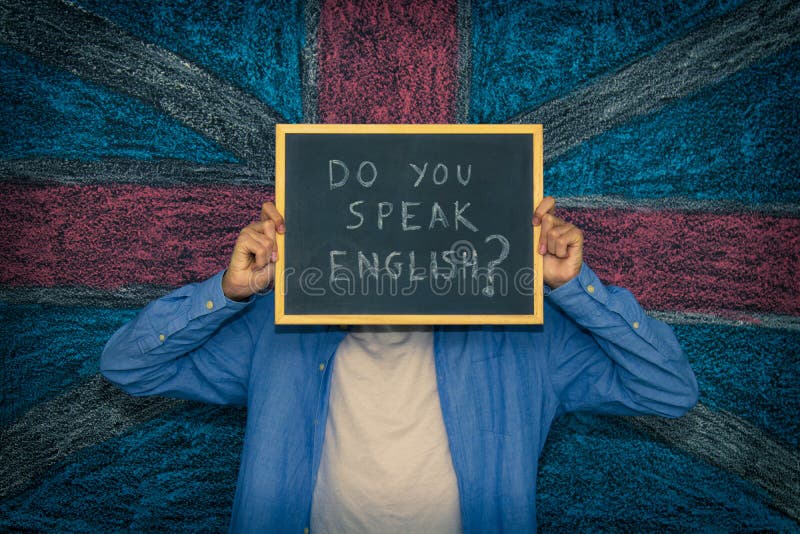 Student with English Speaking Message Stock Image - Image of academy ...