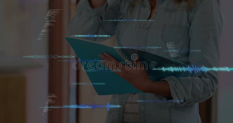 Student Entering Study Space Reacting To Digital Glitch Overlay and ...