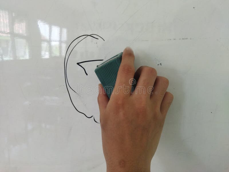A Student Erasing the Blackboard Stock Photo - Image of sketch, text ...