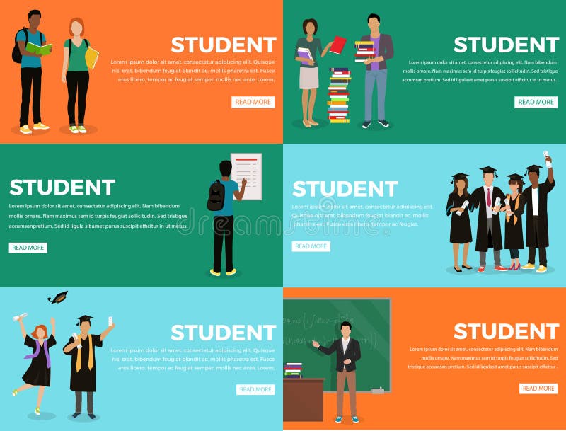 Student Banner Set Stock Illustrations – 15,727 Student Banner Set ...