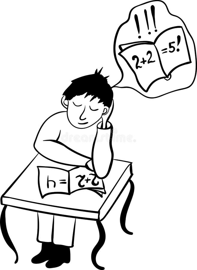 Student Fell Asleep in Class Comic Illustration Stock Vector ...