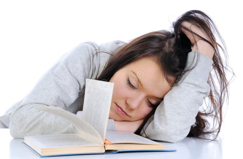 Student Fell Asleep during Studying Stock Photo - Image of lecture ...