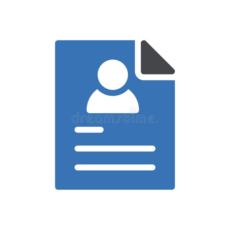 Student file stock vector. Illustration of profile, entry - 216654909