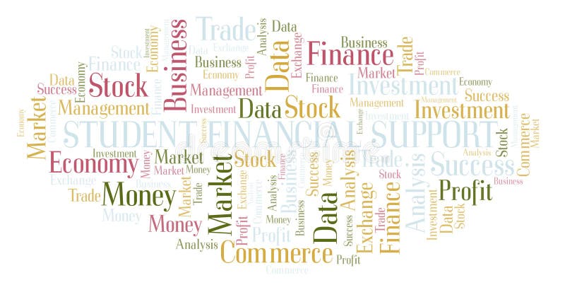 Student Financial Support Word Cloud. Stock Illustration - Illustration ...