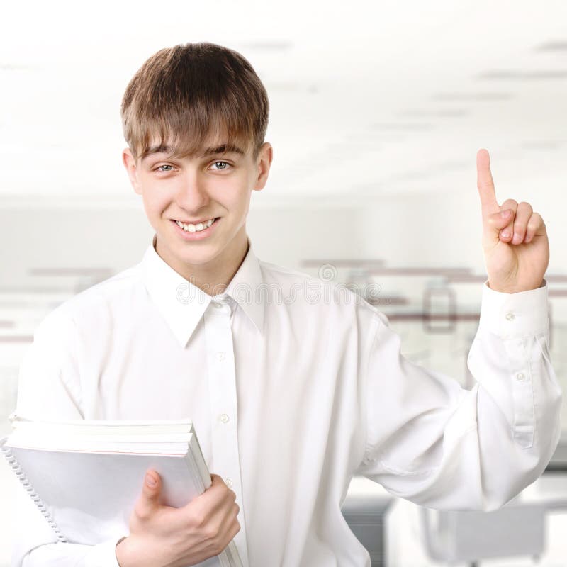 Student with Finger Up stock image. Image of education - 40986433