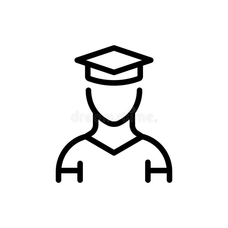 Student flat icon stock vector. Illustration of master - 104899847