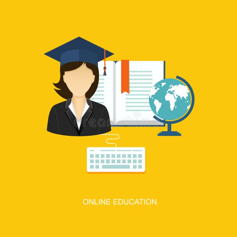 Flat Design Concept Icons for Education. E-learning Concept Stock ... Flat Design Concept Icons for Education. E-learning Concept Stock ...