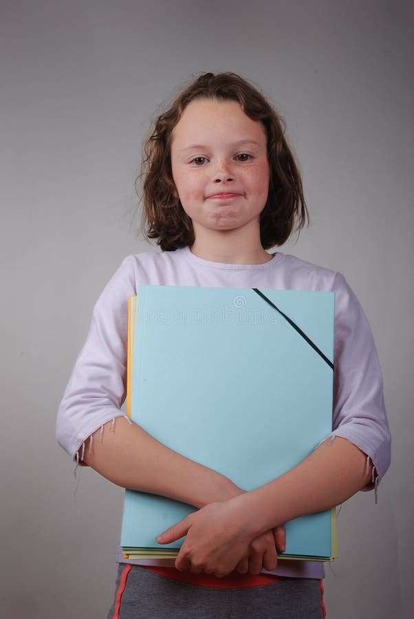 Student with folder stock photo. Image of documents - 173610018