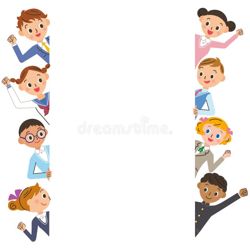 Student frame stock vector. Illustration of girl, blank - 65329647