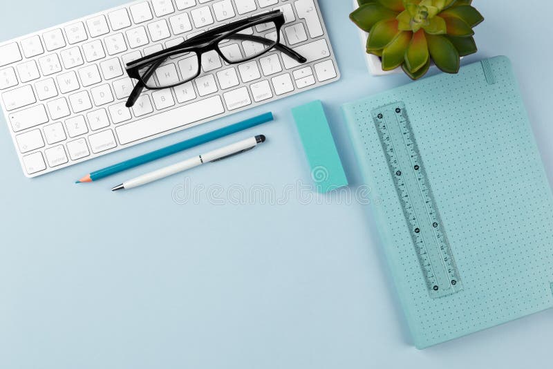 Student or Freelancer Workspace Stock Image - Image of document ...