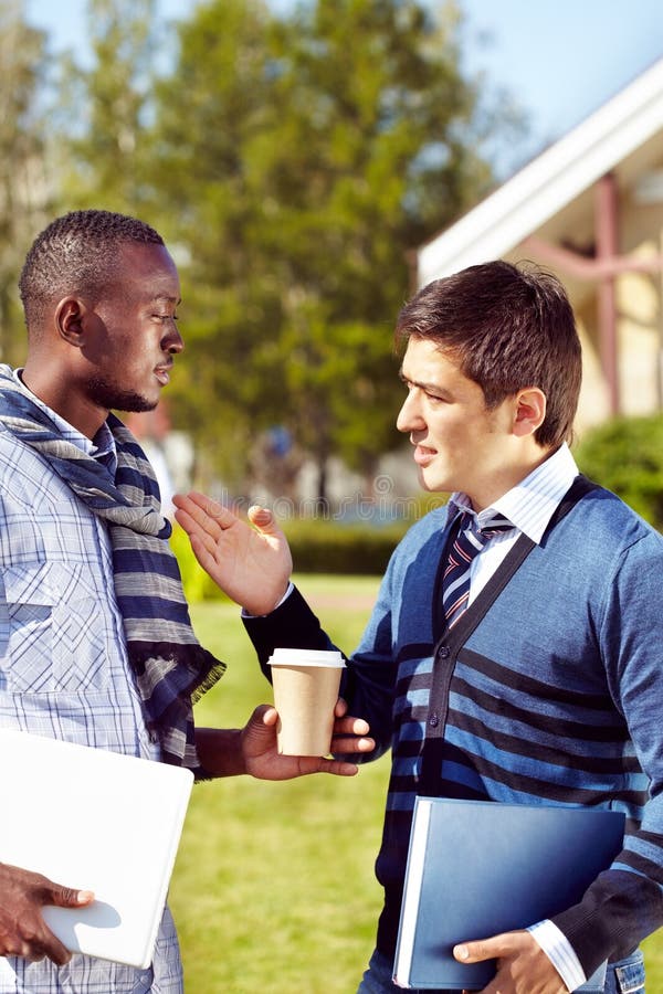 Student friends stock image. Image of outdoors, young - 76945889