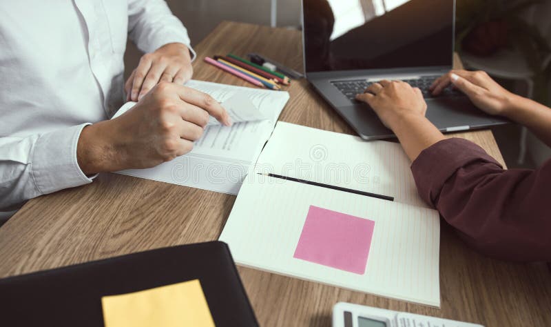 Student Friends are Using Laptop Searching for Information about ...