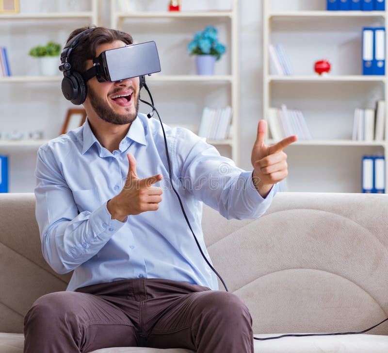 Student Gamer Playing Games at Home Stock Image - Image of enjoyment ...