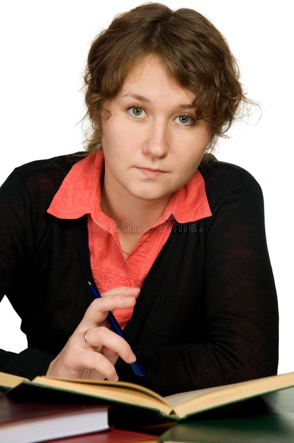 Student girl stock image. Image of dreaminess, charming - 12106979