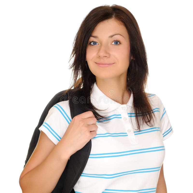 Student girl stock photo. Image of back, isolated, student - 25699682
