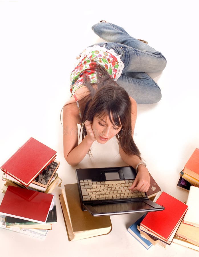 Student Girl Standing Near Clean Blackboard in the Classroom Stock ...