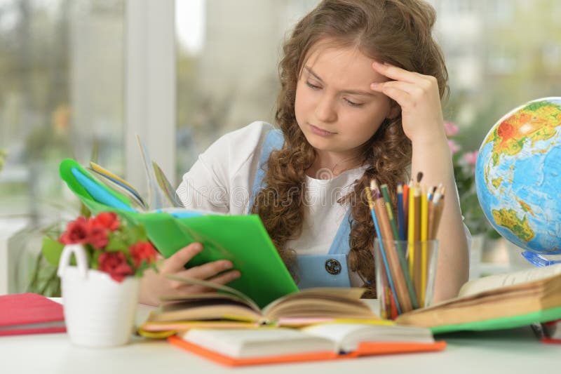 Student girl with books stock image. Image of female - 78308495