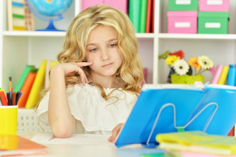 Student girl with books stock photo. Image of girlhood - 78563042