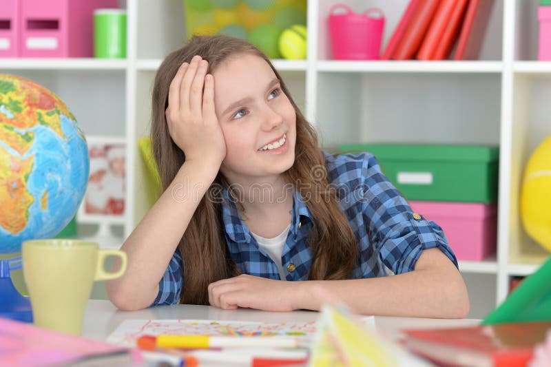 Student girl at class stock photo. Image of people, beautiful - 78559672
