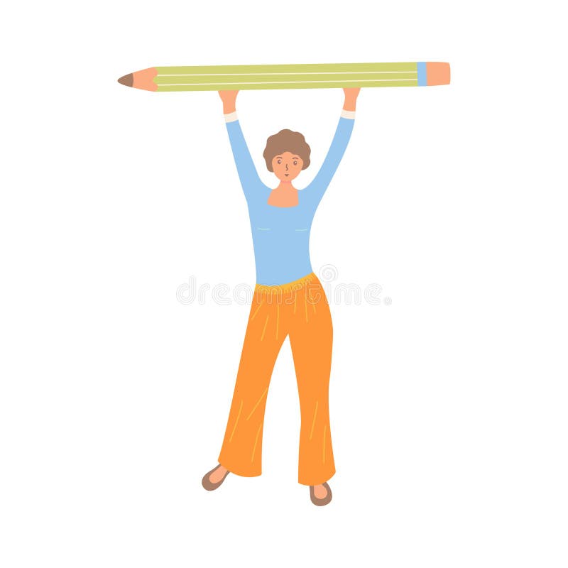 Student Draw Big Pencil Stock Illustrations – 383 Student Draw Big ...