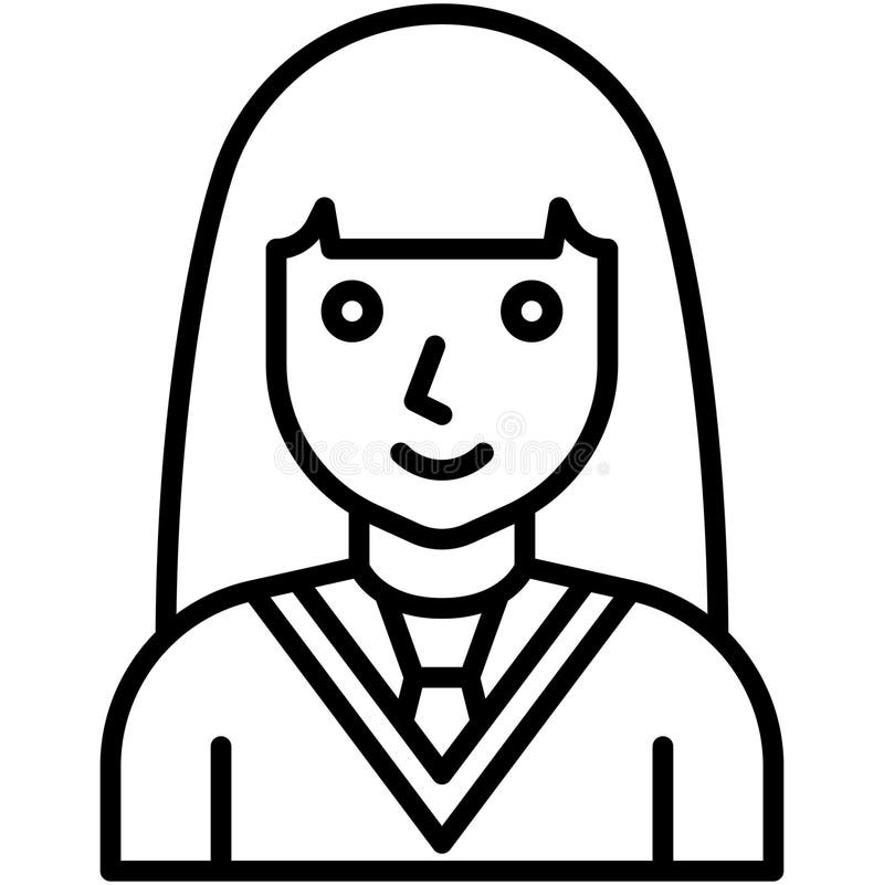 Student Girl Icon, High School Related Vector Illustration Stock Vector ...