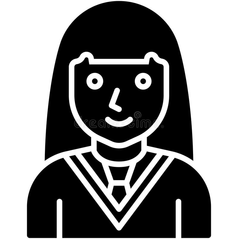 Student Girl Icon, High School Related Vector Illustration Stock Vector ...