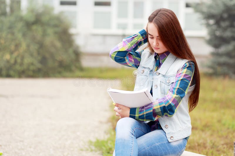 Student girl stock image. Image of school, copyspace - 58233315