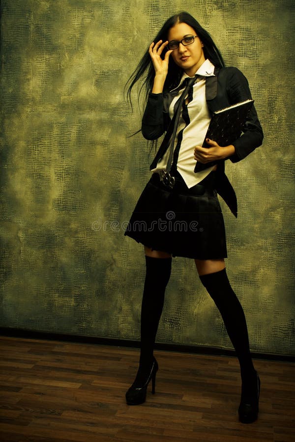 Student girl stock image. Image of temptation, necktie - 30904395