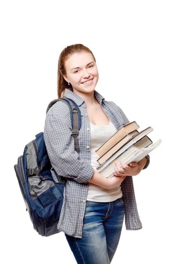 Student girl stock image. Image of casual, girl, smile - 40309813