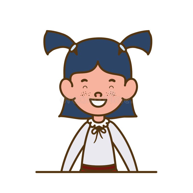 Student Girl Smiling on White Background Stock Vector - Illustration of ...