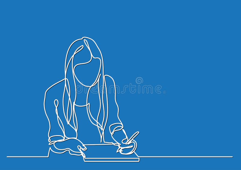 Girl Writing Stock Illustrations – 13,929 Girl Writing Stock ...