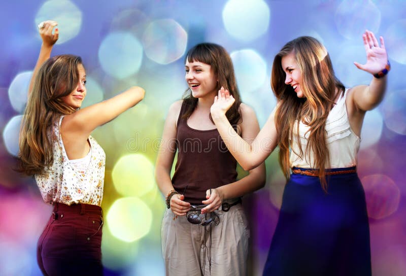 Student girls stock photo. Image of group, enjoy, happy - 33043134