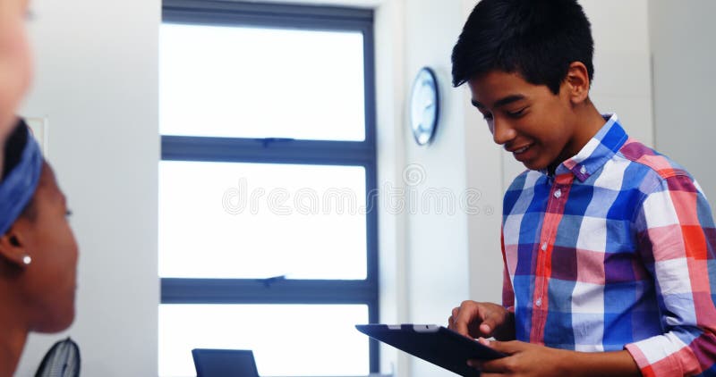 Classroom Presentation, Screen or Woman Teaching Students, Group ...