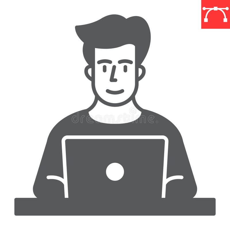 Student glyph icon stock vector. Illustration of educational - 314763488