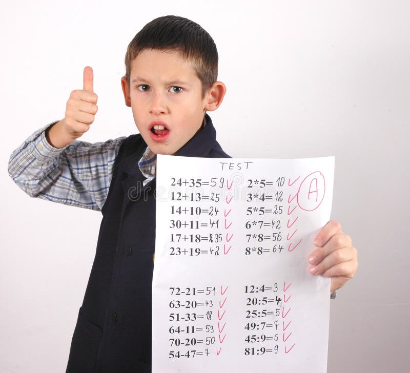 Student with F grade stock photo. Image of grade, study - 11588720