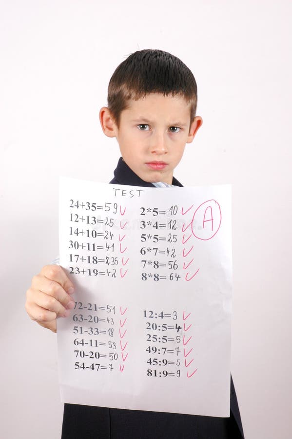 Student with F grade stock photo. Image of grade, study - 11588720